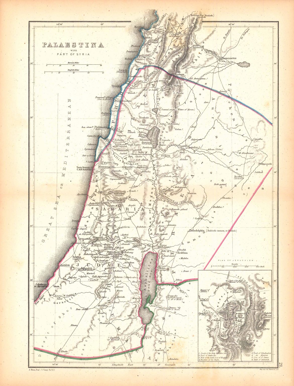 Palaestina(Palestine) with Part of Syria - Art Source International