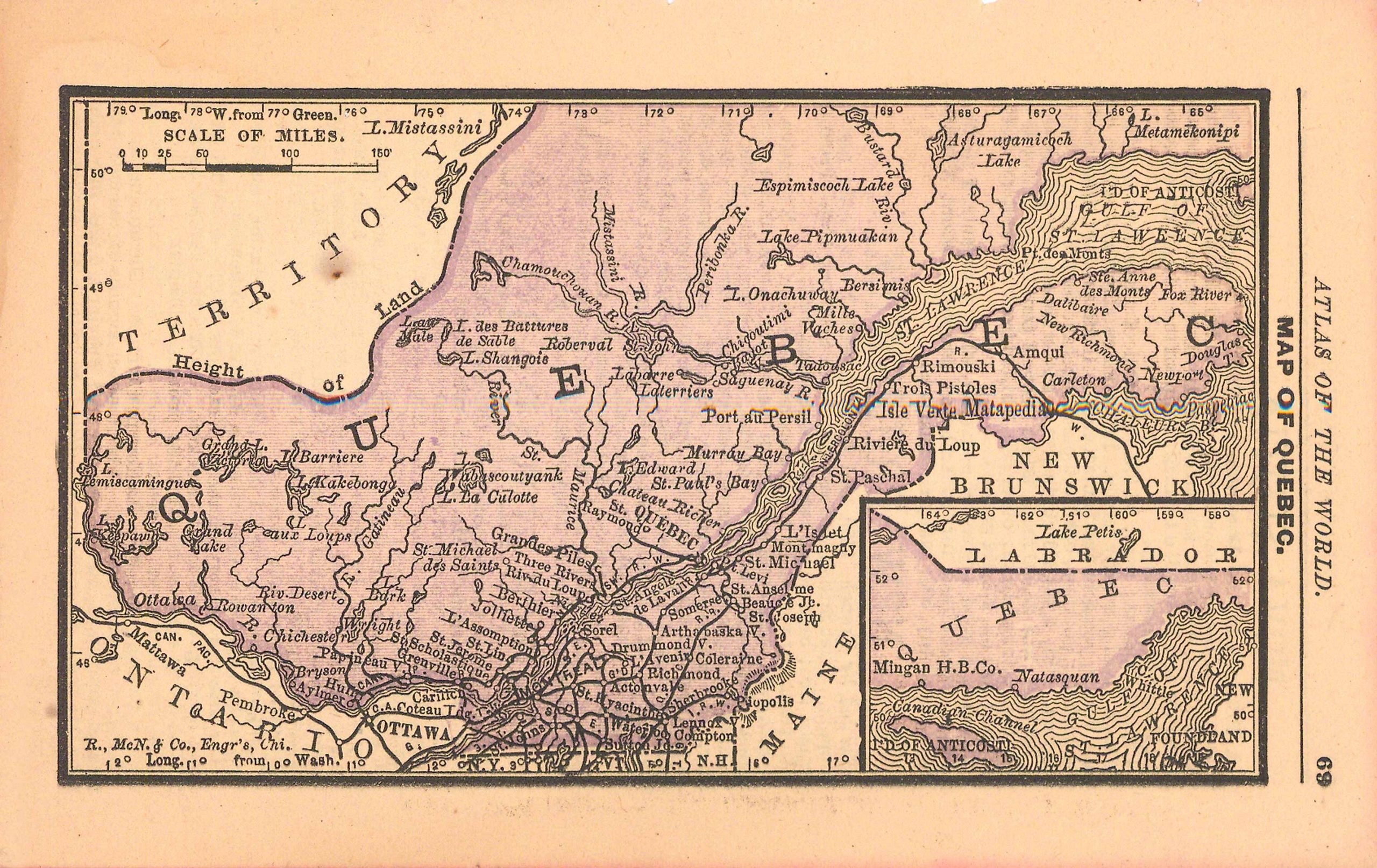 Map of Quebec - Art Source International
