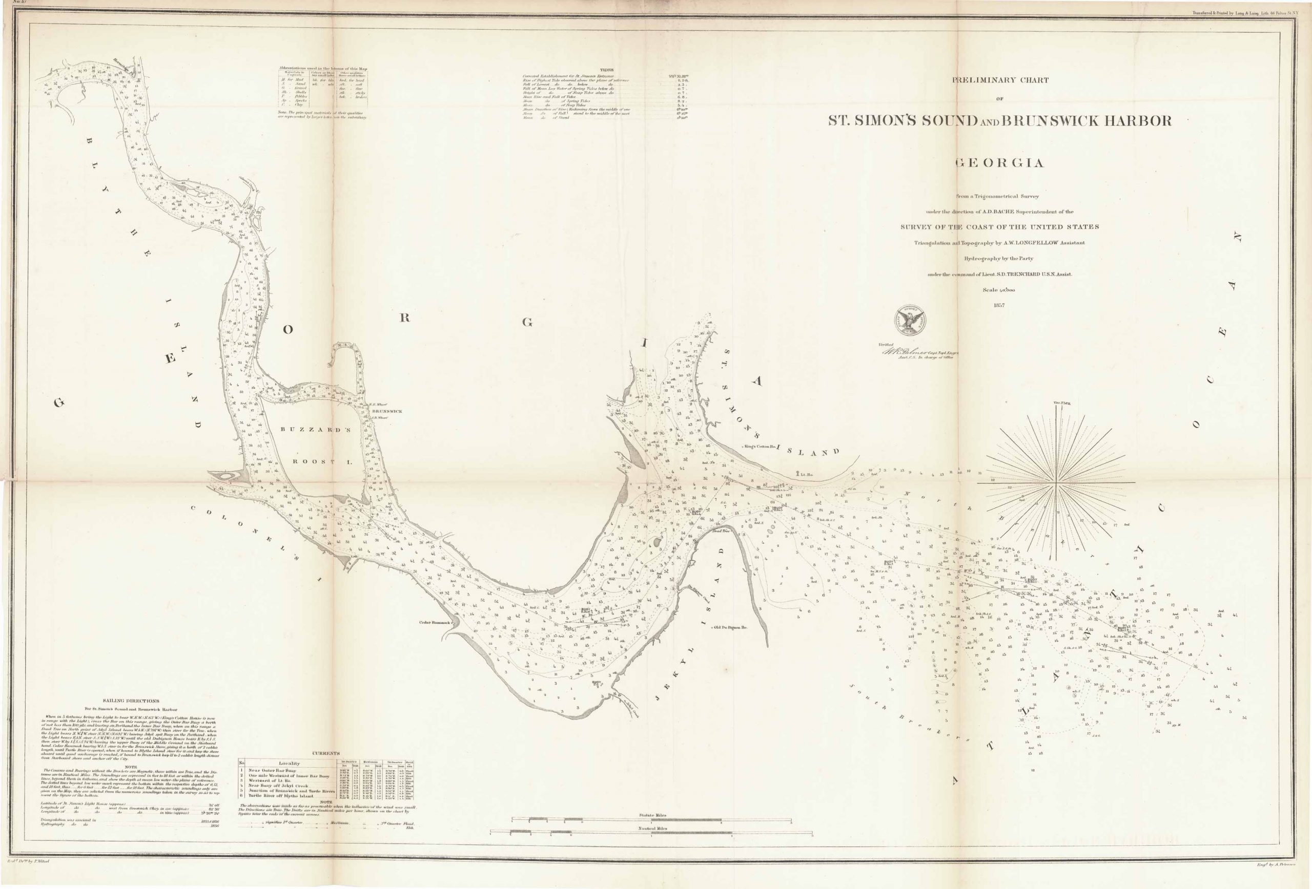 Preliminary Chart of St. Simons Sound and Brunswick Harbor' - Art ...