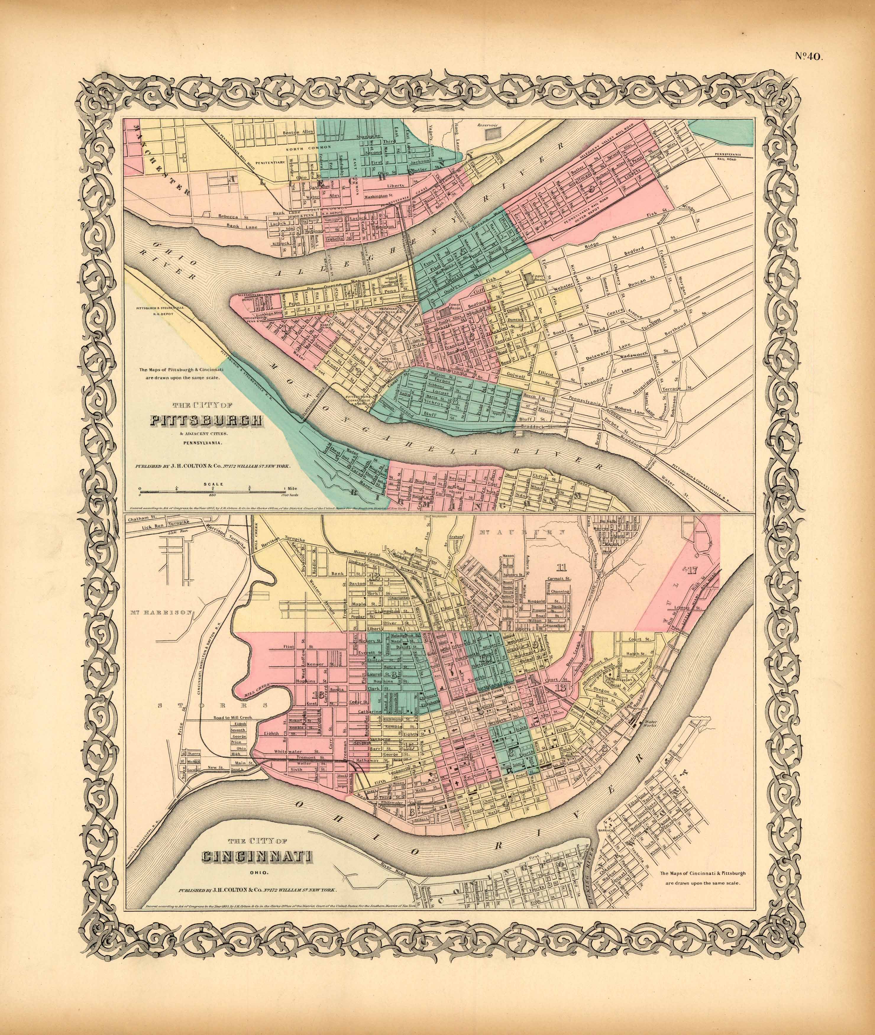 The City of Pittsburgh & adjacent cities, Pennsylvania. The City of ...