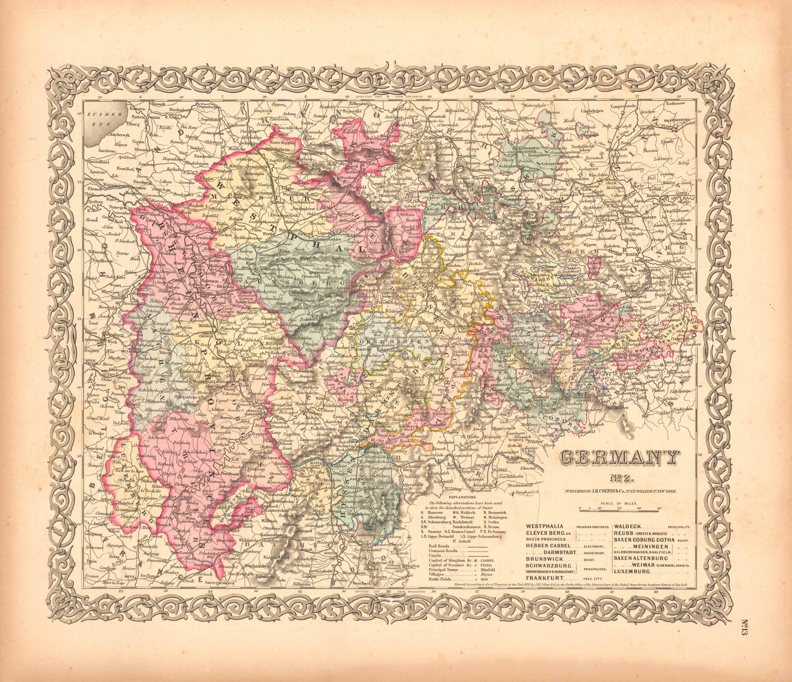 Germany No. 2 (Westphalia, Cleves Berg, Rhine Provinces, Hessen Cassel ...