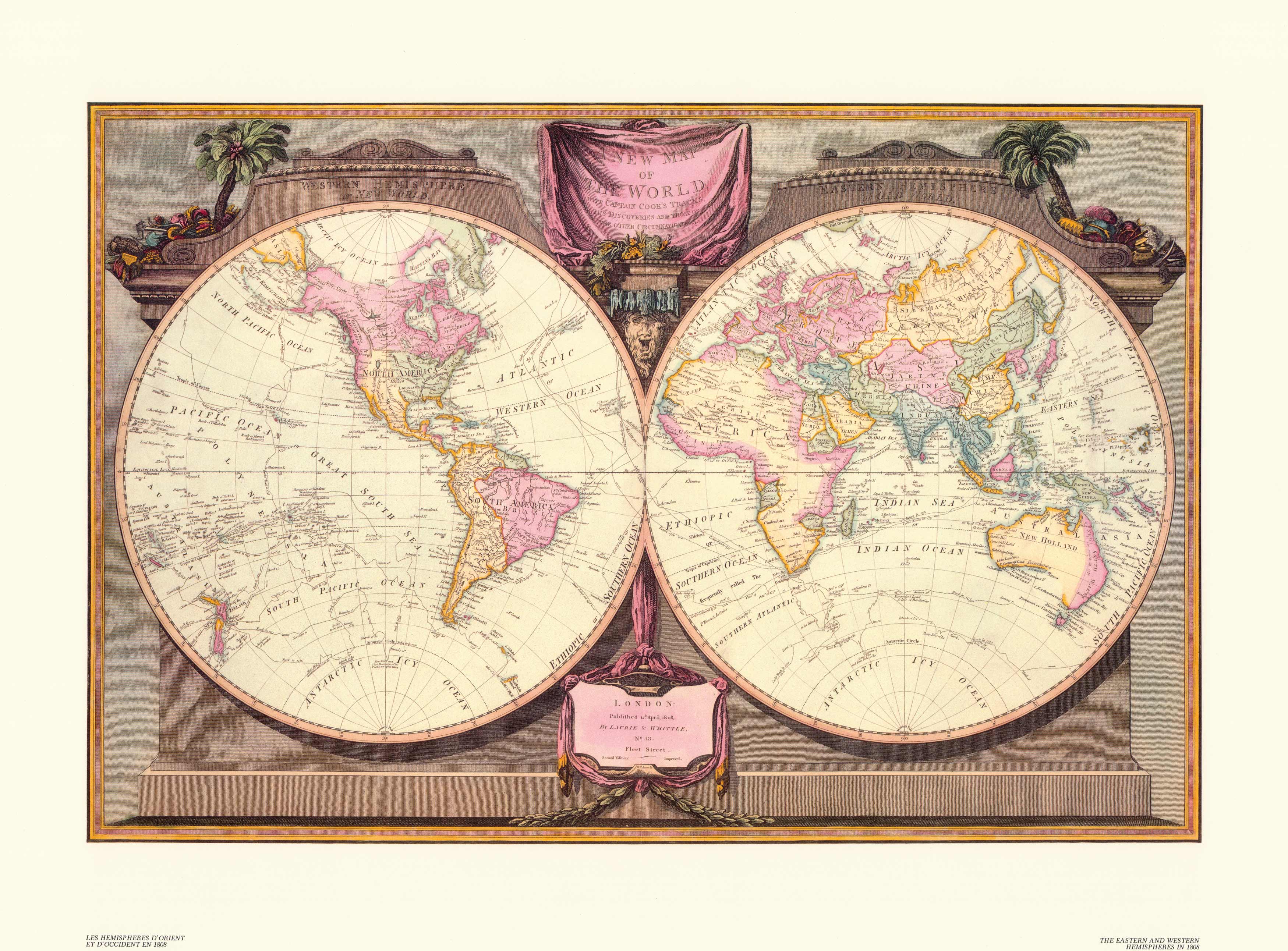 Eastern and Western Hemispheres: 1808 - Art Source International