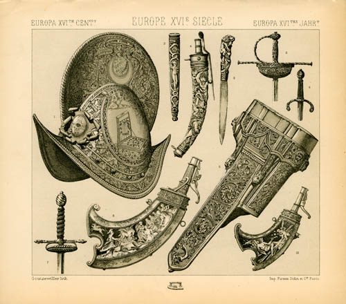 Europe - 16th Century - Various Weapons - Art Source International