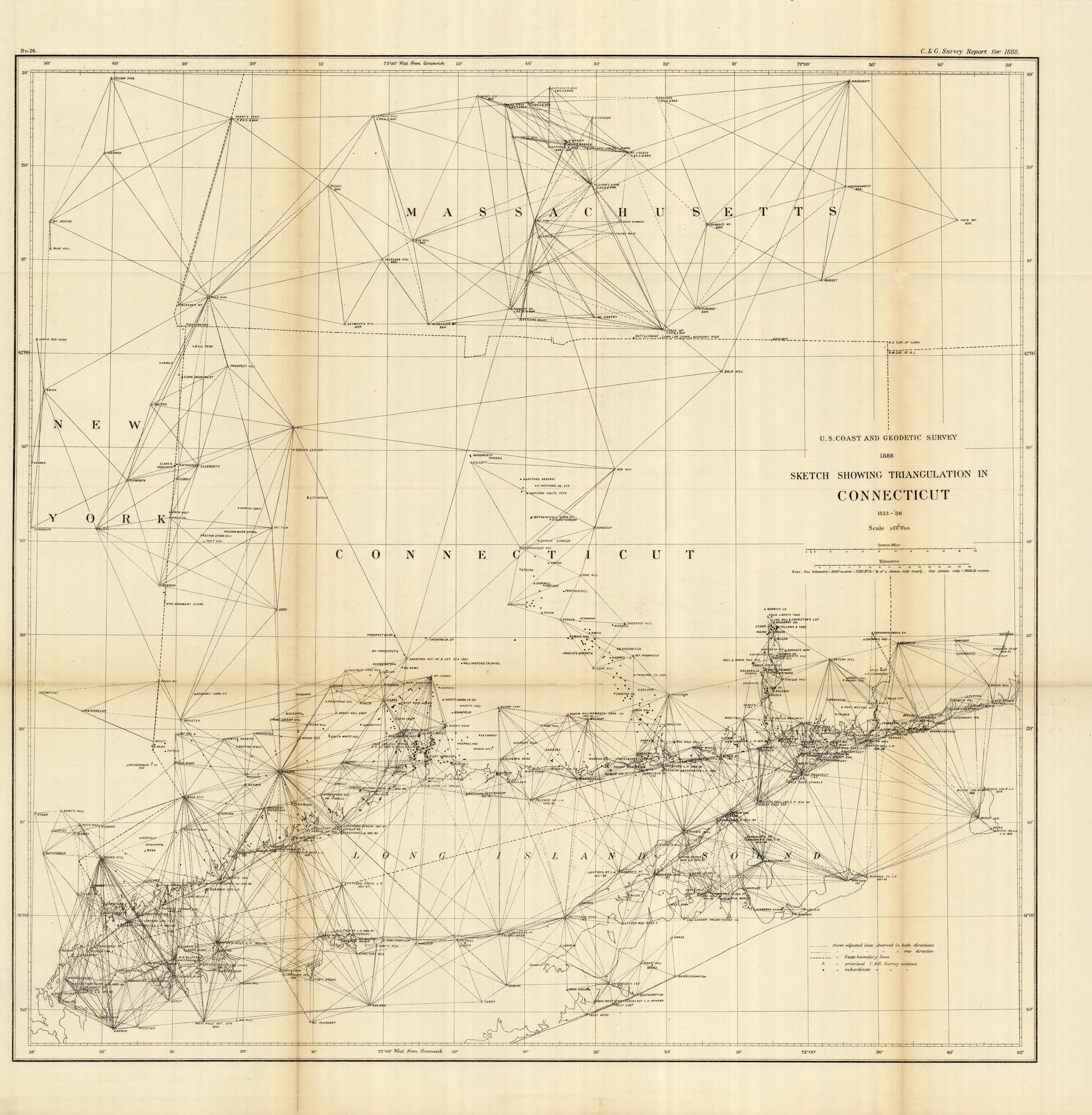 Sketch Showing Triangulation in Connecticut - Art Source International
