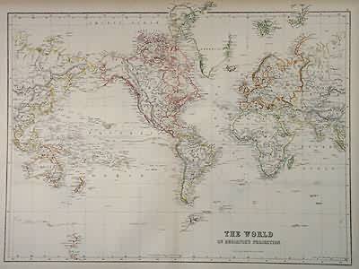 The World on Mercators Projection' - Art Source International