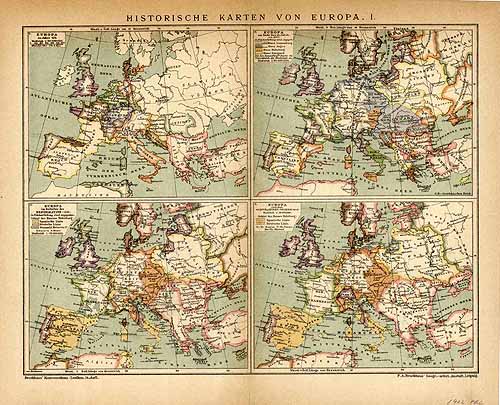 Map of the History of Europe - Art Source International
