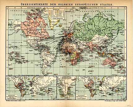 Overview of the of the colonies of the european states - Art Source ...