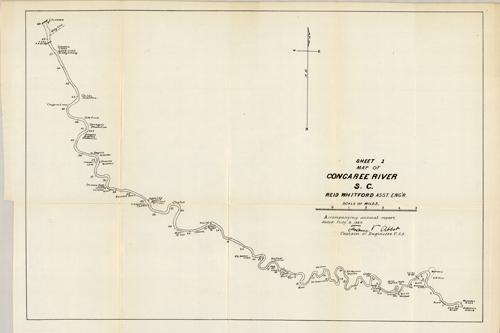 Sheet 1, Map of Congaree River S.C. - Art Source International