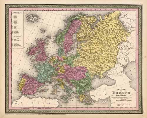 Map of Europe - Art Source International