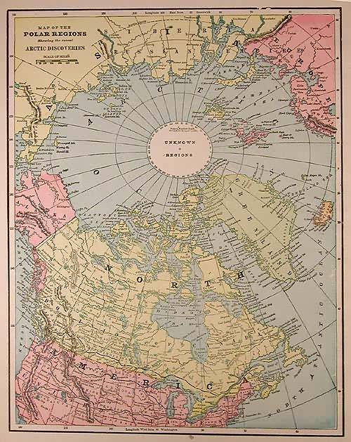 Map of the Polar Regions - Art Source International