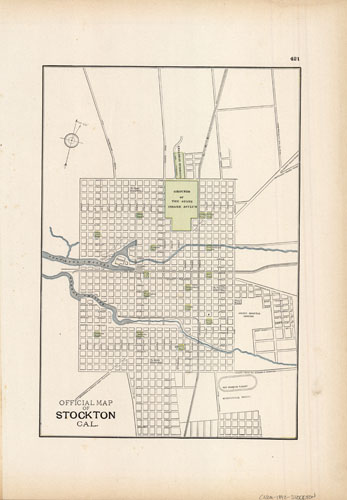 Official Map of Stockton Cal - Art Source International
