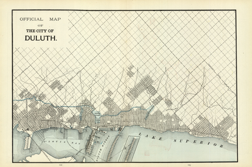 Official Map of the City of Duluth - Art Source International