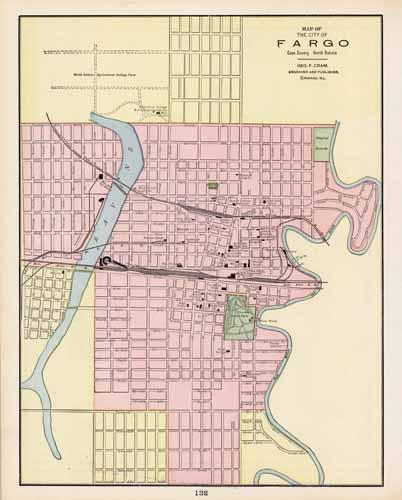 Map of the City of Fargo - Art Source International