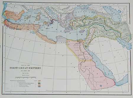 Map of the First Great Empires - Art Source International