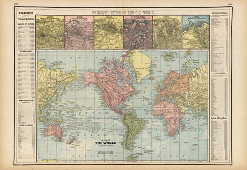 Chart of The World on Mercators Projection ' - Art Source International