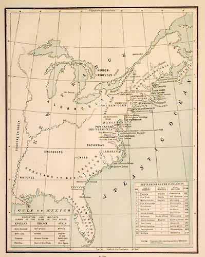 Settlements of the 13 Colonies - Art Source International