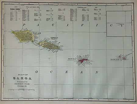 Map of Samoa - Art Source International