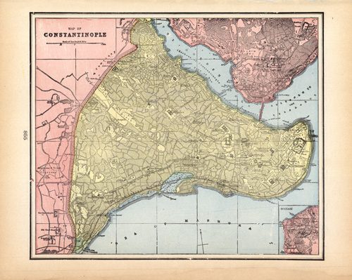 Map of Constantinople - Art Source International