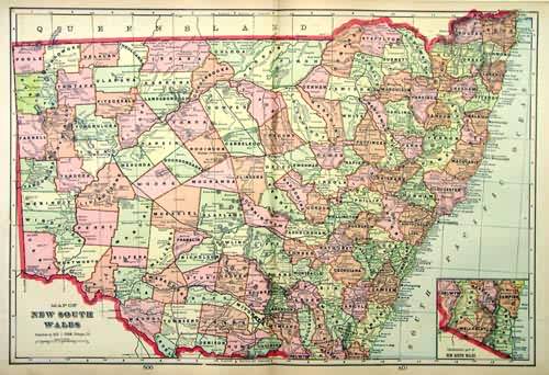 Map of New South Wales - Art Source International