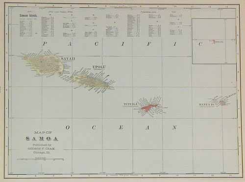 Map of Samoa - Art Source International