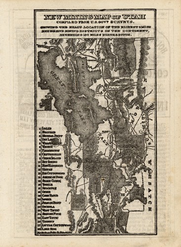 New Mining Map of Utah - Art Source International