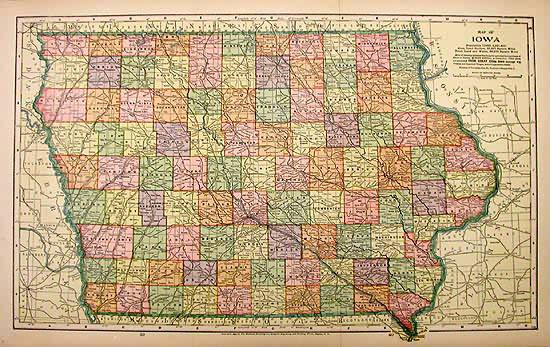 Map of Iowa - Art Source International