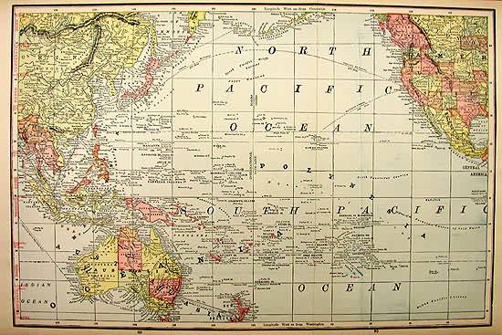 North and South Pacific Ocean - Art Source International