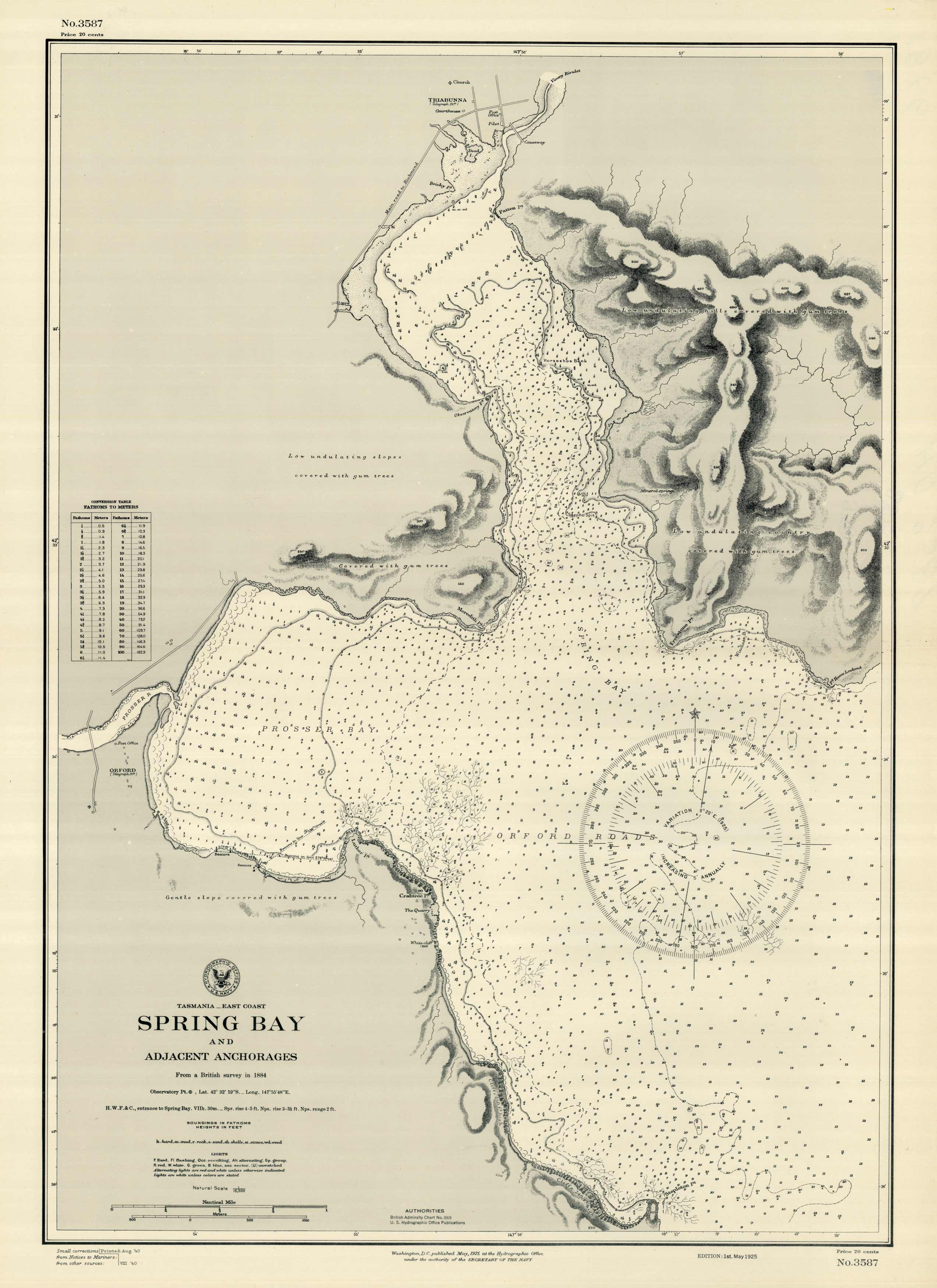 Australia - Tasmania - East Coast - Spring Bay and Adjacent Anchorages ...
