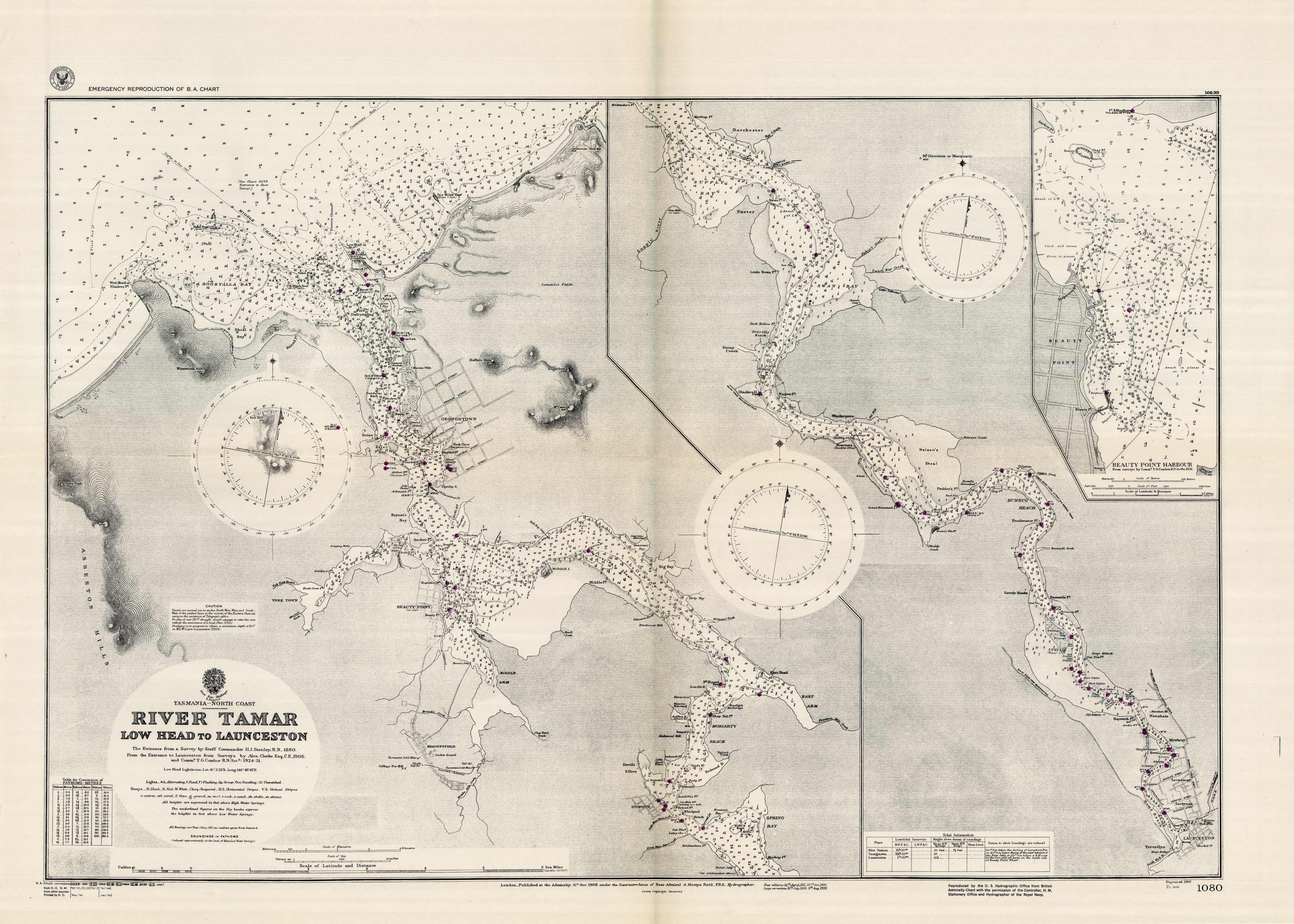 Australia - Tasmania - North Coast - River Tamar - Low Head to ...