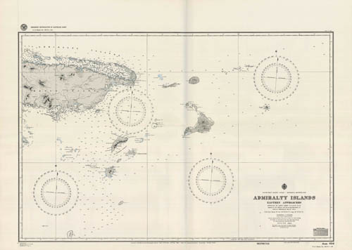 South West Pacific Ocean - Bismarck Archipelago - Admiralty Islands - Eastern Approaches - Art ...