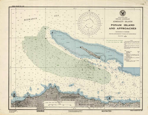 South Pacific Ocean - Bismarck Archipelago - Admiralty Islands - Ponam Island and Approaches ...