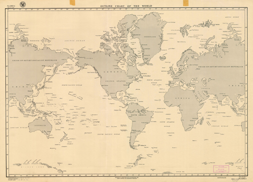 Outline Chart of the World - Art Source International