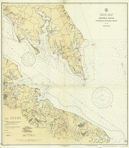 Maryland - Virginia - Potomac River - Entrance to Piney Point - Art ...
