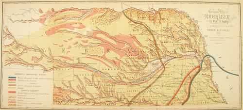 Geological Map of Nebraska - Art Source International