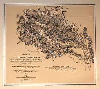 Map of the Battlefield of Perryville KY. - Art Source International