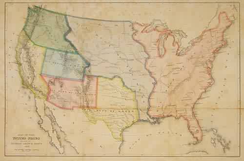 Map of the United States exhibiting the Military Depts. & Posts 1860 ...