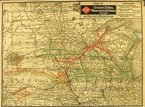The Royal Route Chicago,StPaul, Minneapolis & Omaha Railway - Art ...