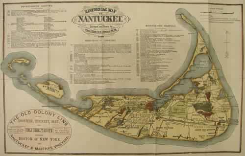 Historical Map of Nantucket - Art Source International