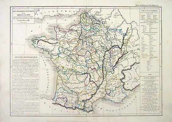 Carte Geographique et Historique de la France avant 1790 (Map of the ...