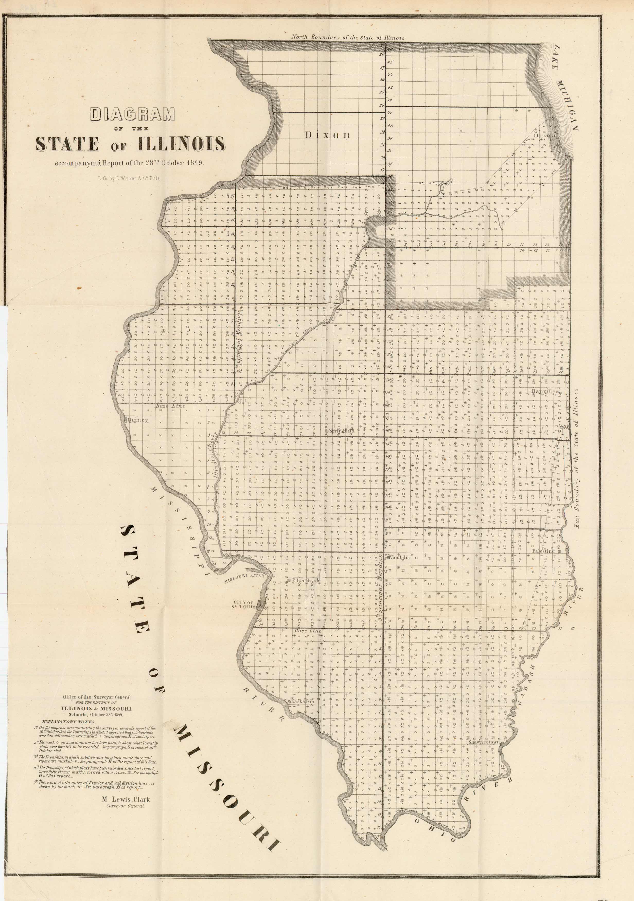 Diagram of the State of Illinois - Art Source International