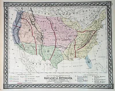 Map of the United States Showing the Principal Botanical Divisions ...