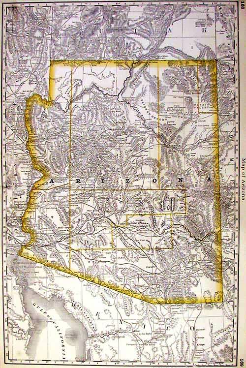 Map of Arizona - Art Source International