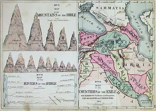 Map of the Countries of the Exile, Map of the Mountains of the Bible ...