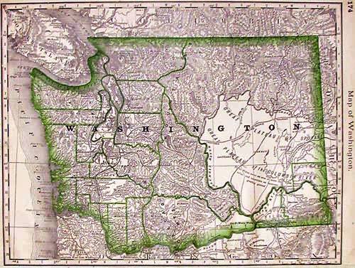 Map of Washington - Art Source International