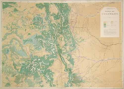 Economic Map of Colorado - Art Source International
