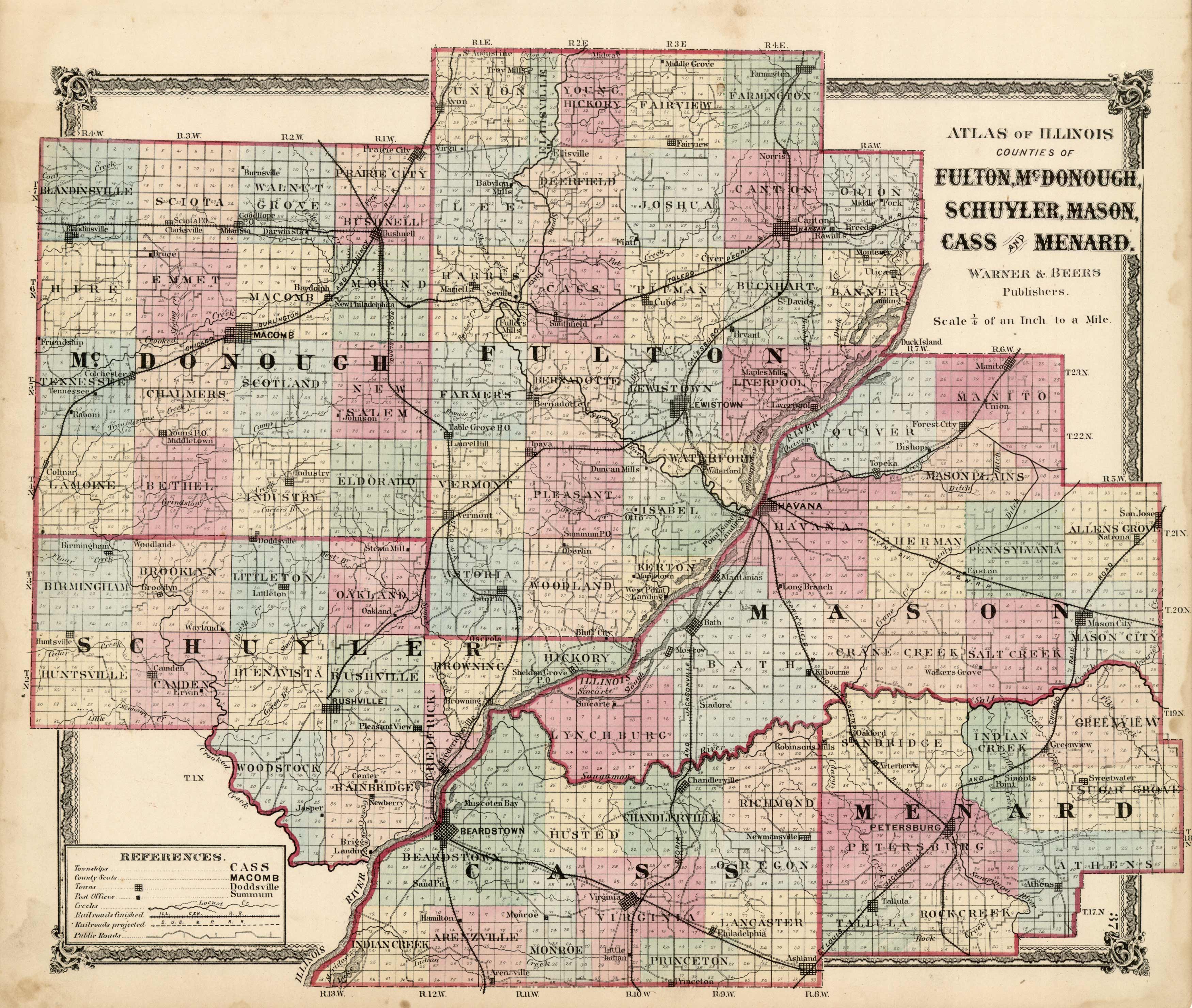 Illinois Counties of Fulton, McDonough, Schuyler, Mason, Cass, and ...