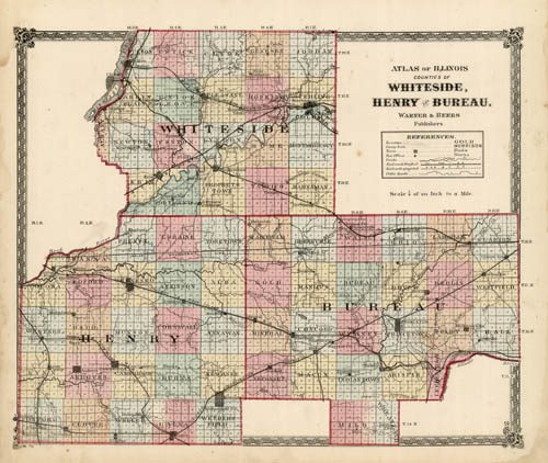 Illinois Counties of Whiteside, Henry, and Bureau - Art Source ...