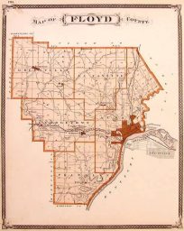 Map of Floyd County, Indiana - Art Source International