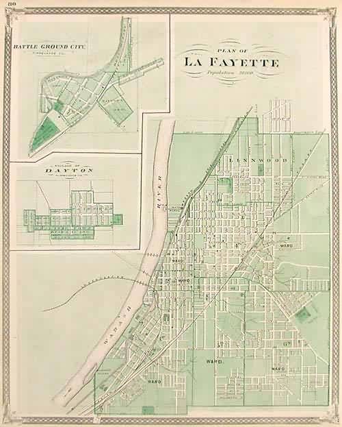 Plan of Lafayette (Indiana) - Art Source International
