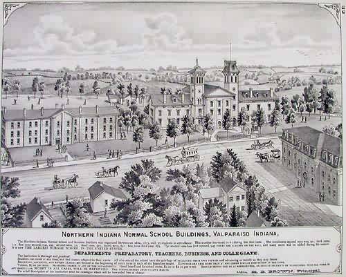 Northern Indiana Normal School Buildings, Valparaiso, Indiana - Art ...